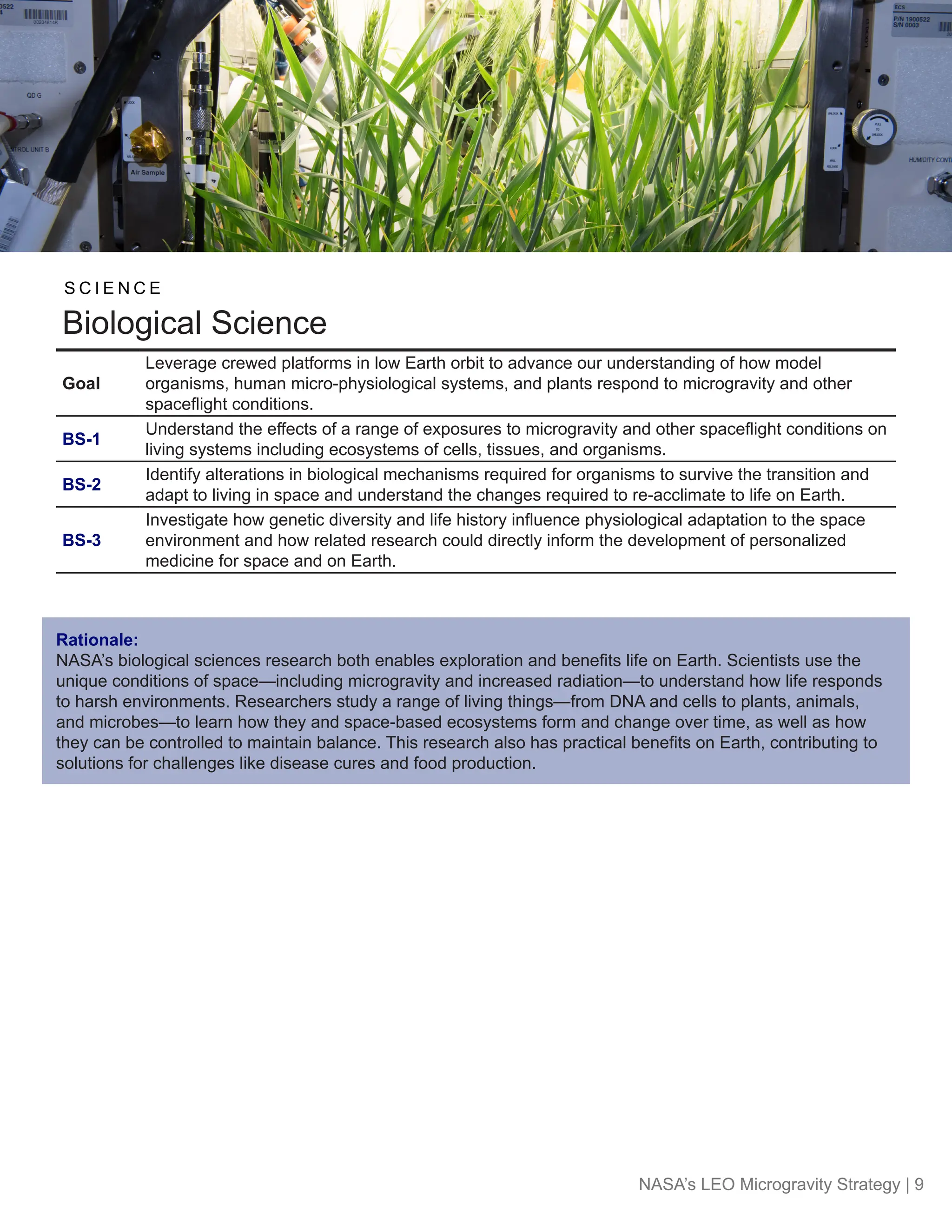 NASA LOW EARTH ORBIT MICROGRAVITY STRATEGY | PDF