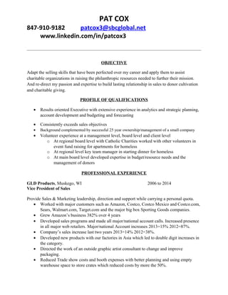 Patrick Cox nonprofit resume | PDF