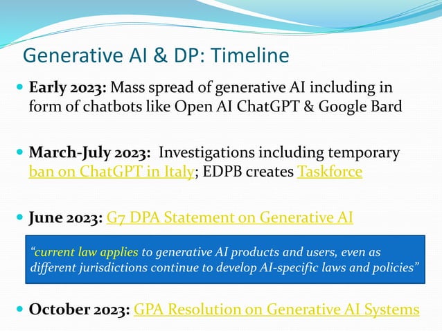 Generative AI, Search Engines and GDPR | PPTX