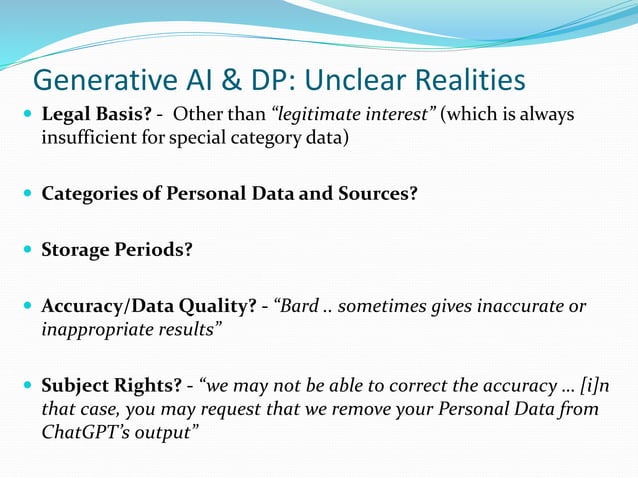 Generative AI, Search Engines and GDPR | PPTX