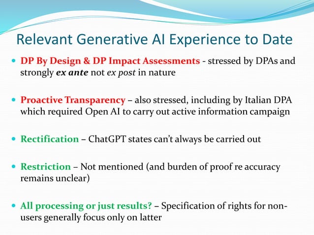 Generative AI, Search Engines and GDPR | PPTX