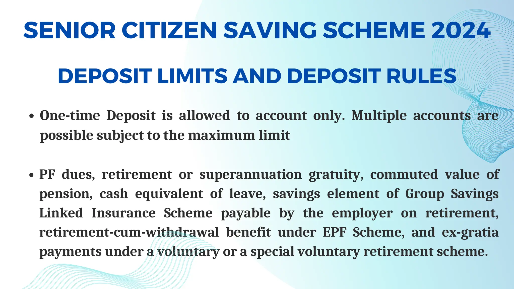 Senior citizen saving scheme for India nationals | PPT