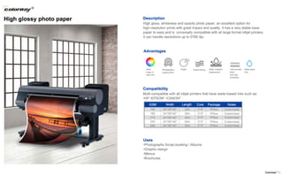 Wide format photo paper rolls Manufacturer from China | PPT