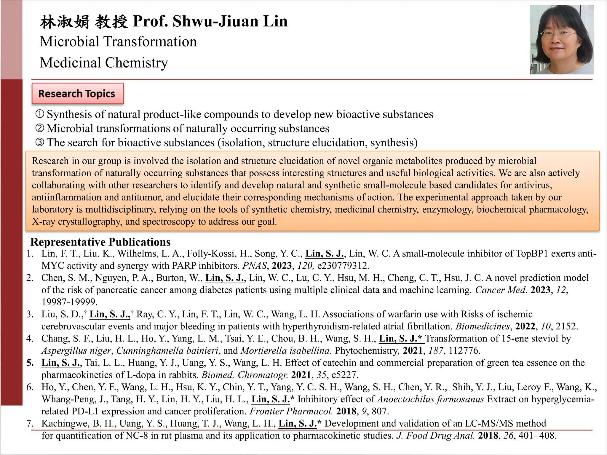 2024北醫藥學院教師研究專長簡介 | PDF