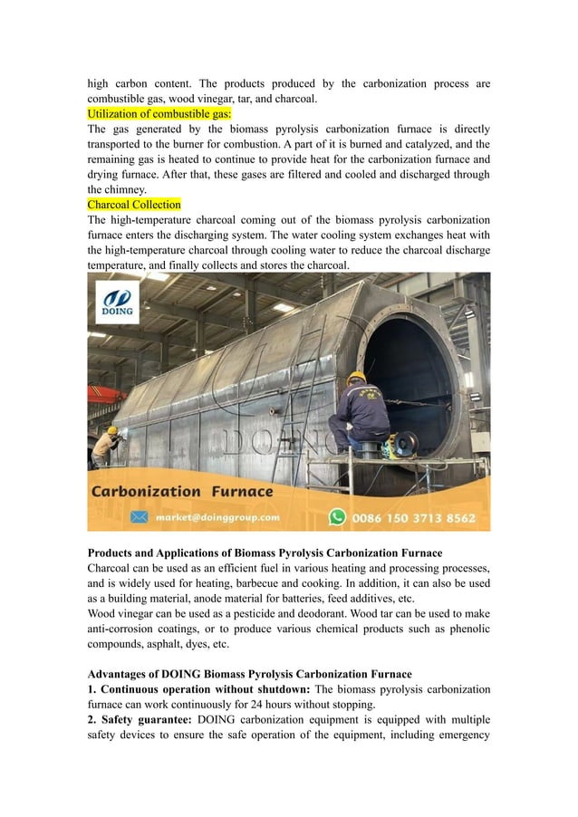 Biomass pyrolysis carbonization furnace.docx
