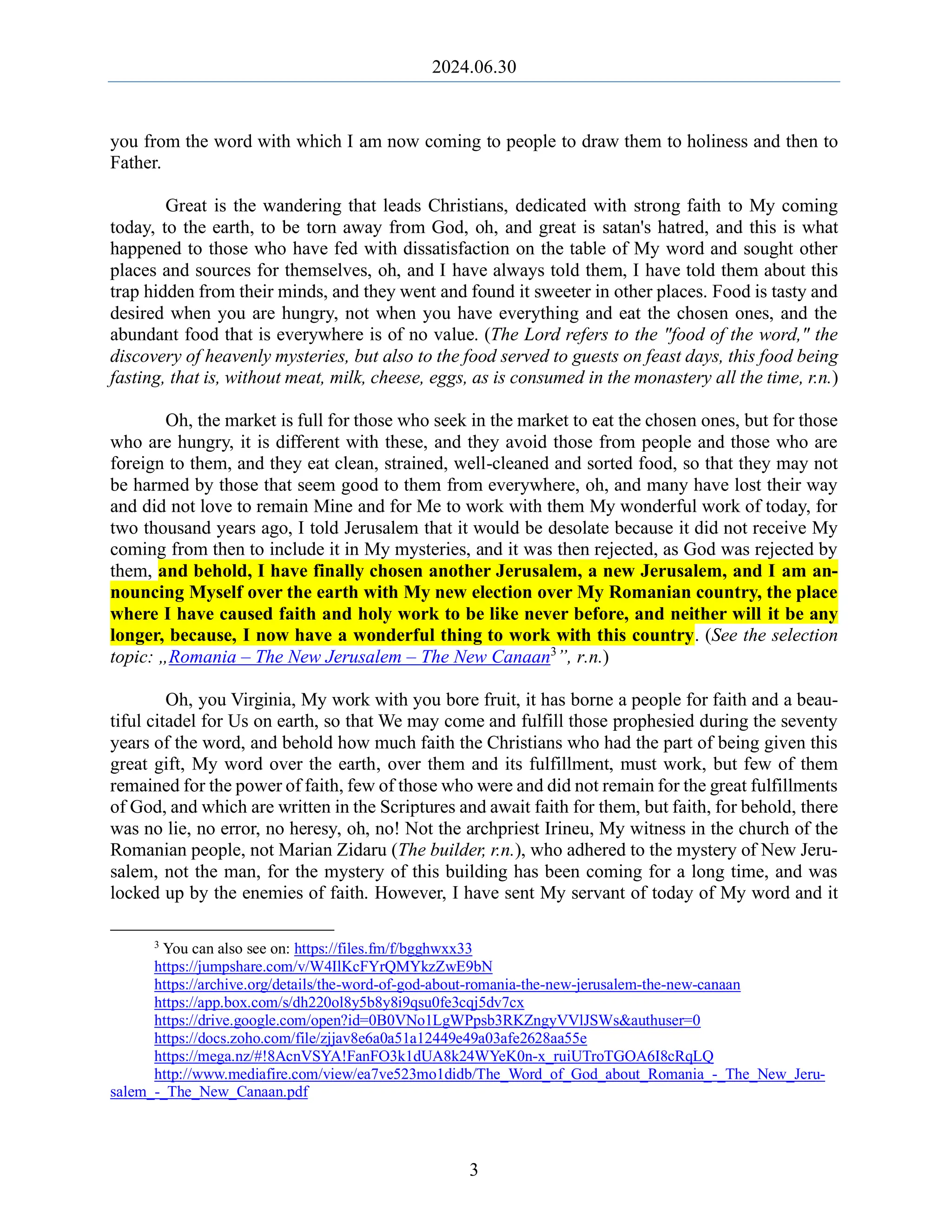 2024.06.30 - The Word of God on of the Sunday of all Saints | PDF