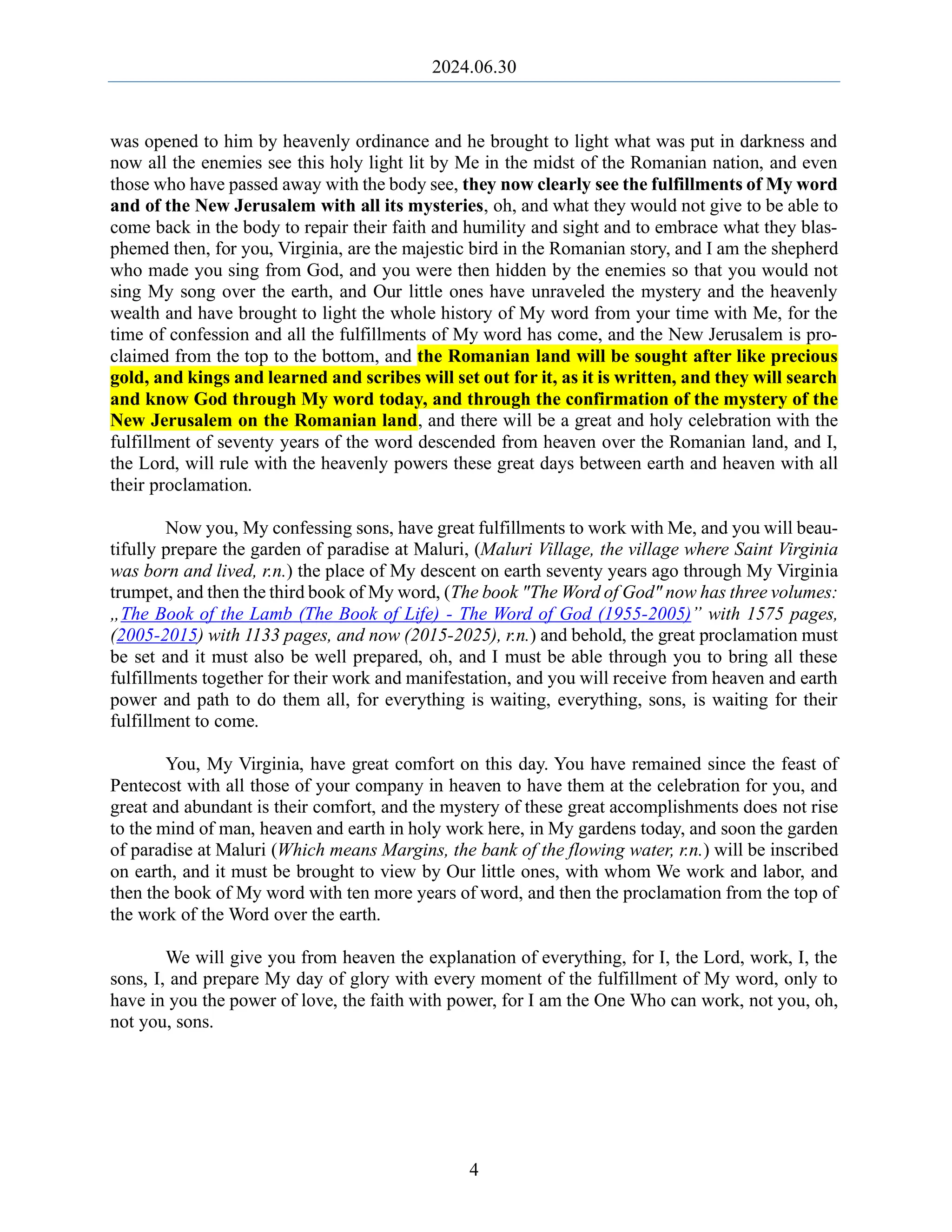 2024.06.30 - The Word of God on of the Sunday of all Saints | PDF