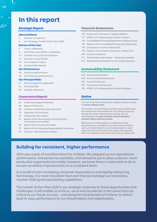 Unilever Annual Report 2024: Growth Action Plan and Strategic ...