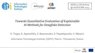 Explainable Deepfake Image/Video Detection | PPTX | Photo Editing Software | Computer Software ...