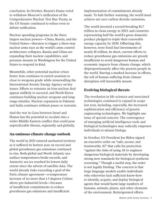 Bulletin of the Atomic Scientisits 2024-Doomsday-Clock-Statement | PDF