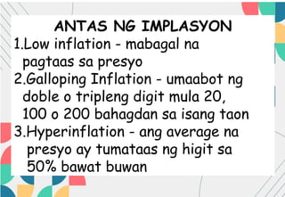 Kosensepto ng Implasyon at Paano ito sinusukat gamit ang Pormula | PPT