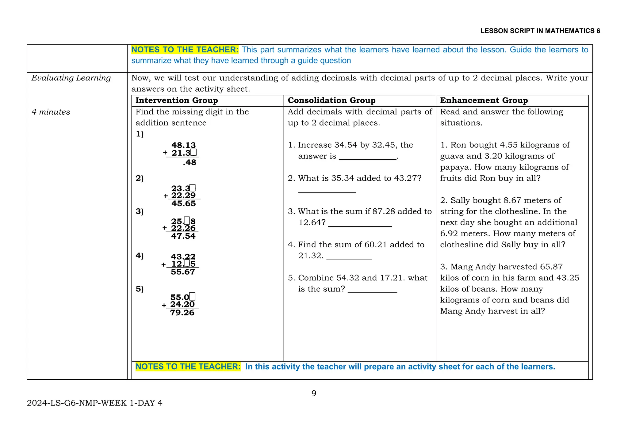 2024-LS-G6-NMP-Q1-W1-D4.pdf-NMP for grade-6 | PDF