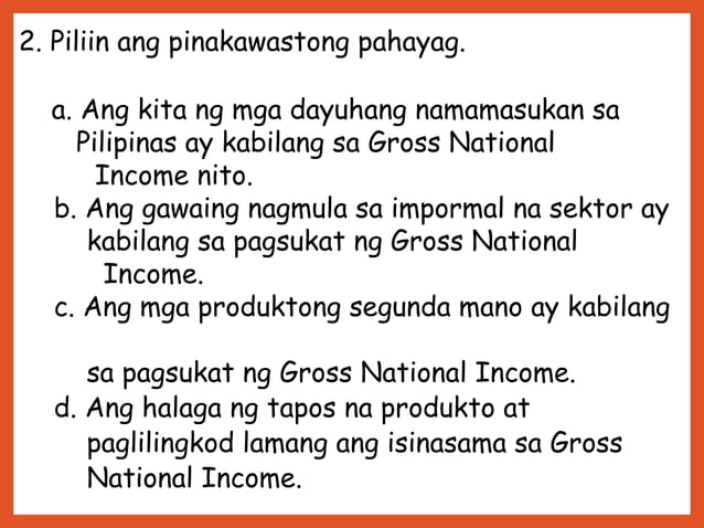 Ang Pambansang Kita: Ano ang GNI at GDP? | PPT