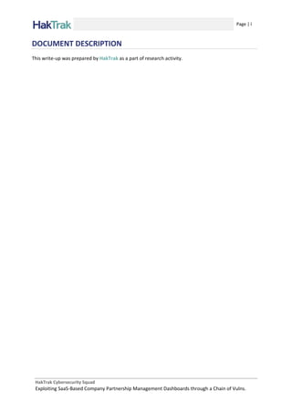 A Deep Dive into Exploiting SaaS-Based Company Partnership Management ...