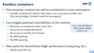 20240201 [HPC Containers] Rootless Containers.pdf