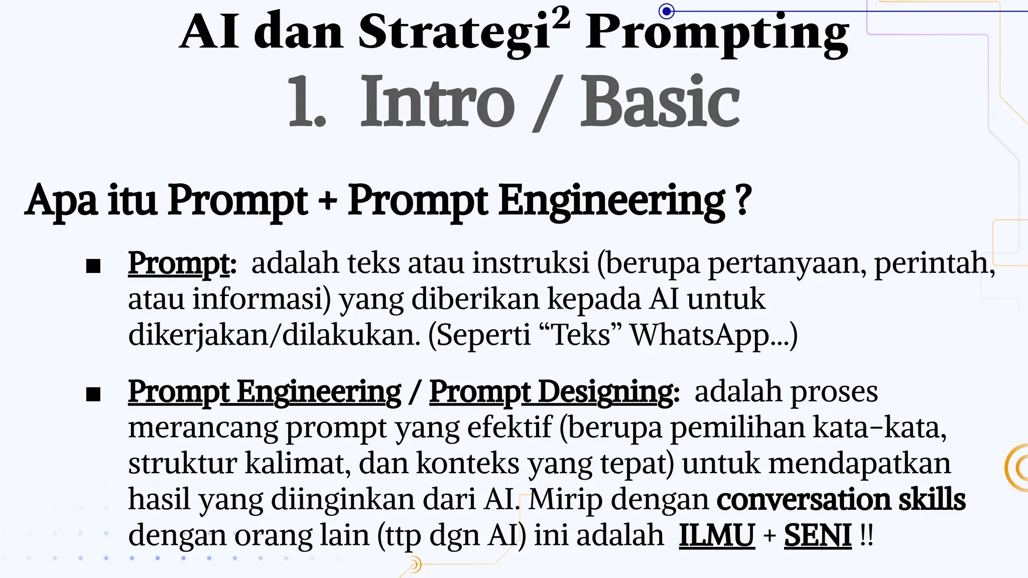 Seminar Seri Ai Talks: AI dan Strategi-strategi Prompting | PDF