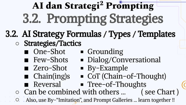 Seminar Seri Ai Talks: AI dan Strategi-strategi Prompting | PDF ...