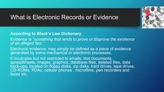 IEA Presentation - Electronic Records & Electronic Evidence: Section ...
