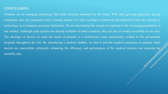 health care chatbot using data science with python | PPTX | Artificial Intelligence | Technology ...