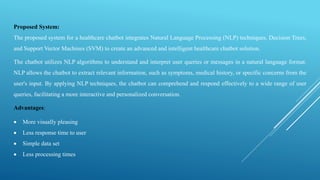 health care chatbot using data science with python | PPTX