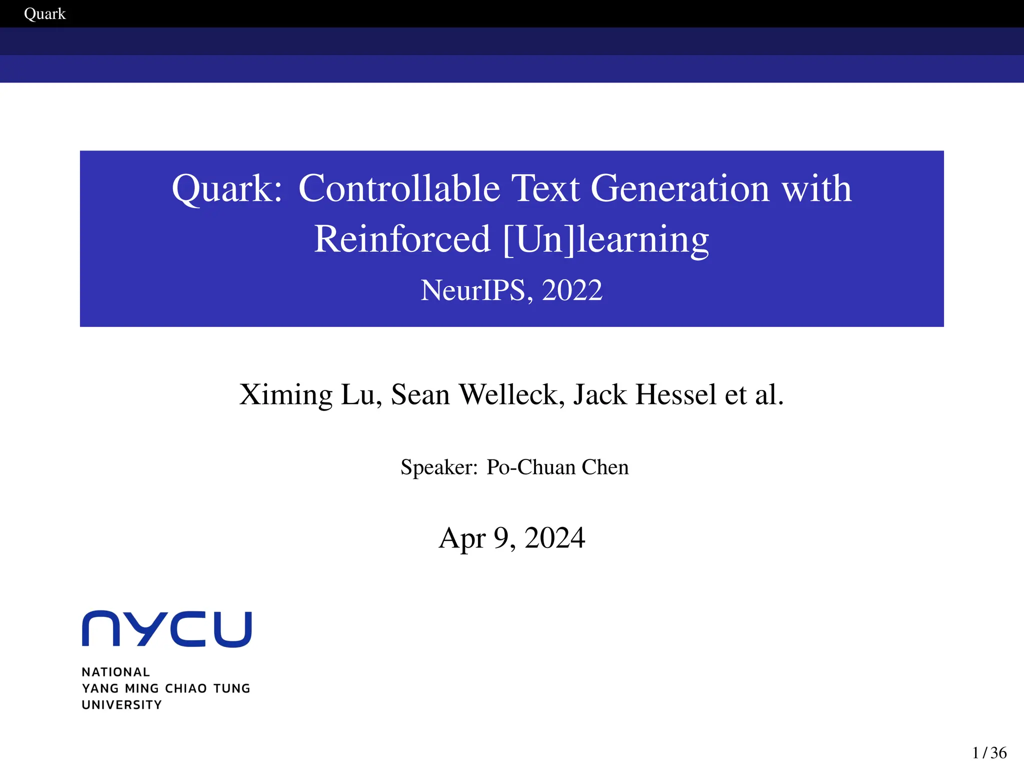 Quark: Controllable Text Generation with Reinforced [Un]learning.pdf