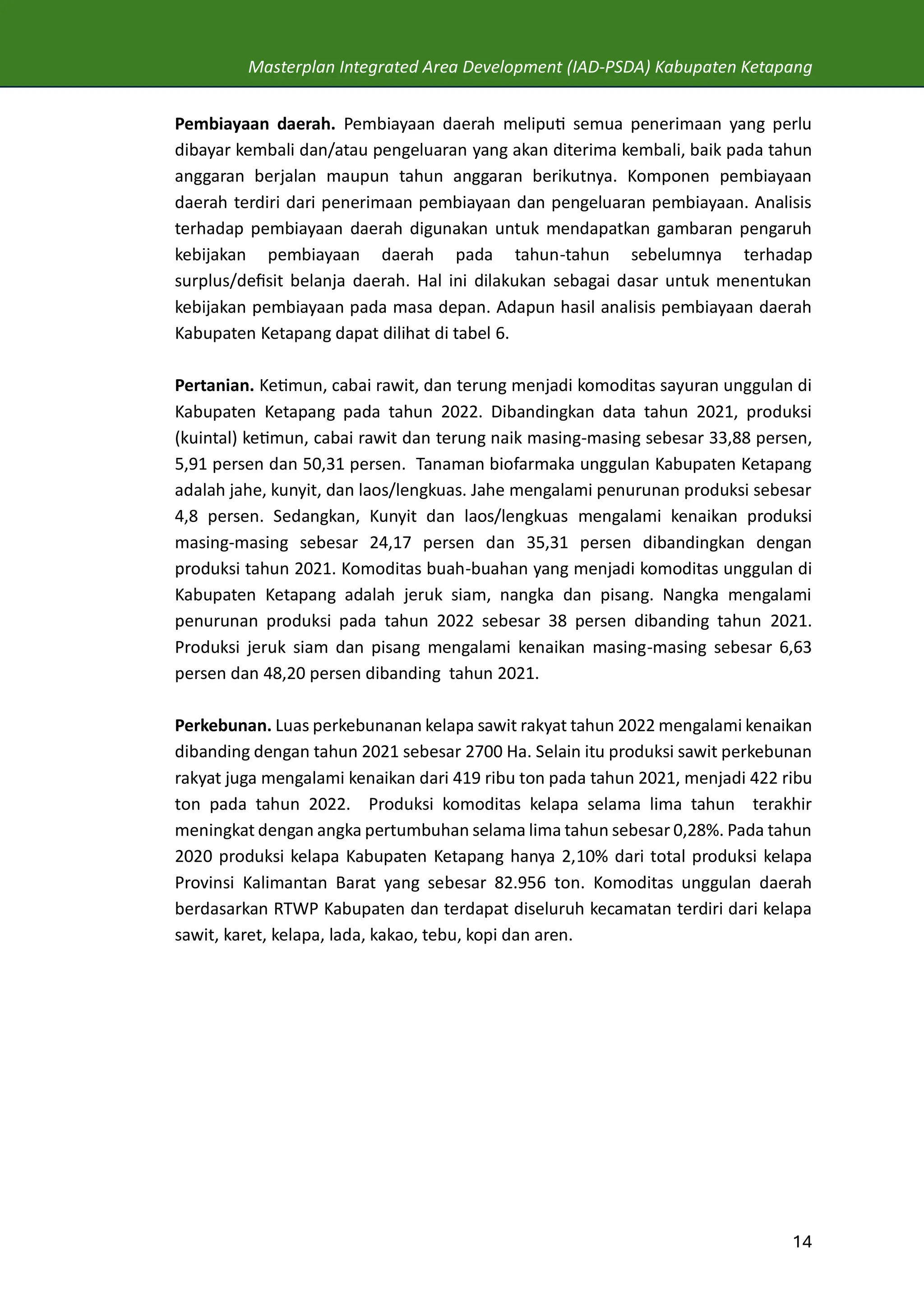 Masterplan IAD-PSDA Kabupaten Ketapang Provinsi Kalimantan Barat | PDF