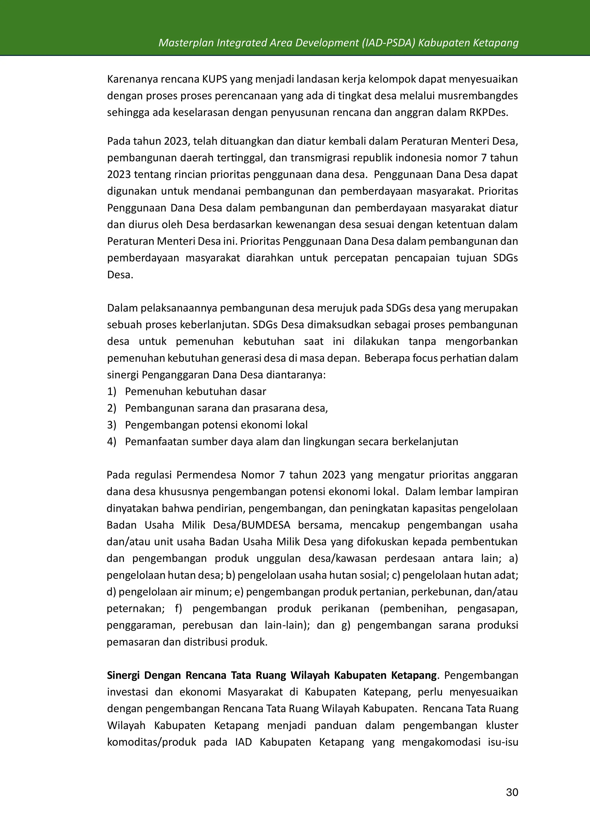 Masterplan IAD-PSDA Kabupaten Ketapang Provinsi Kalimantan Barat | PDF