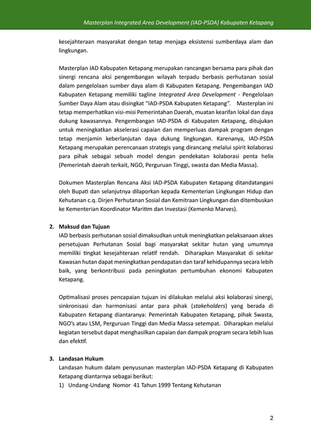 Masterplan IAD-PSDA Kabupaten Ketapang Provinsi Kalimantan Barat | PDF