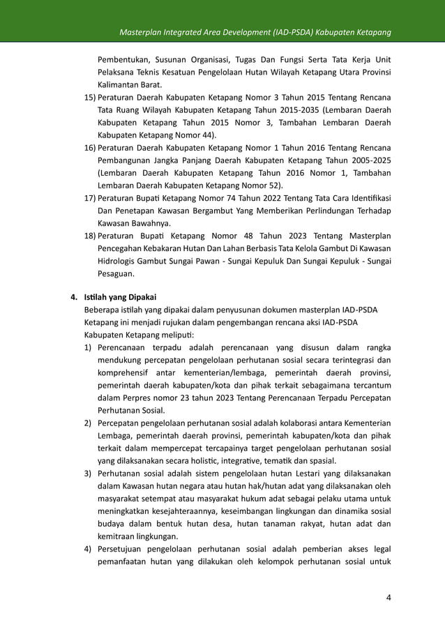 Masterplan IAD-PSDA Kabupaten Ketapang Provinsi Kalimantan Barat | PDF