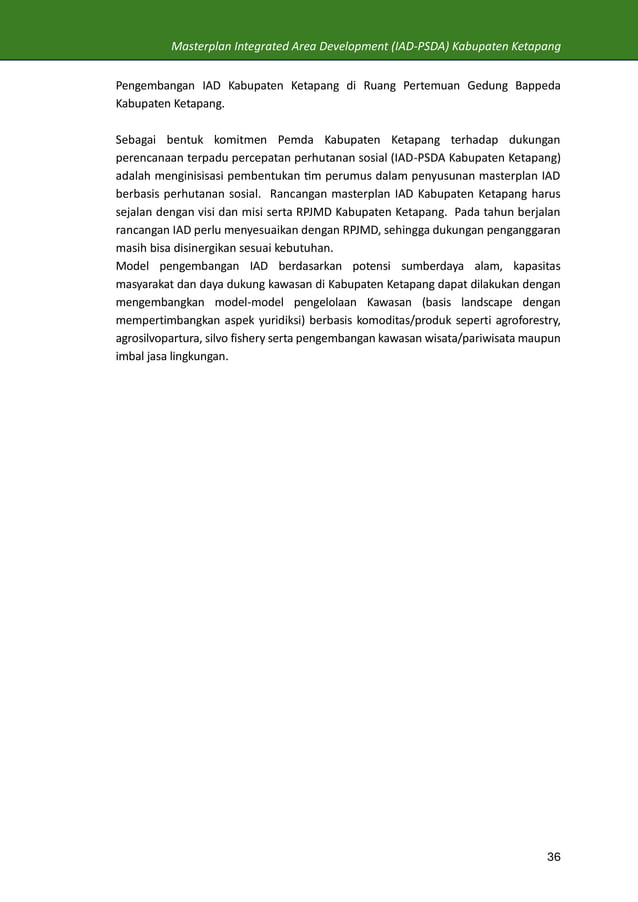 Masterplan IAD-PSDA Kabupaten Ketapang Provinsi Kalimantan Barat | PDF