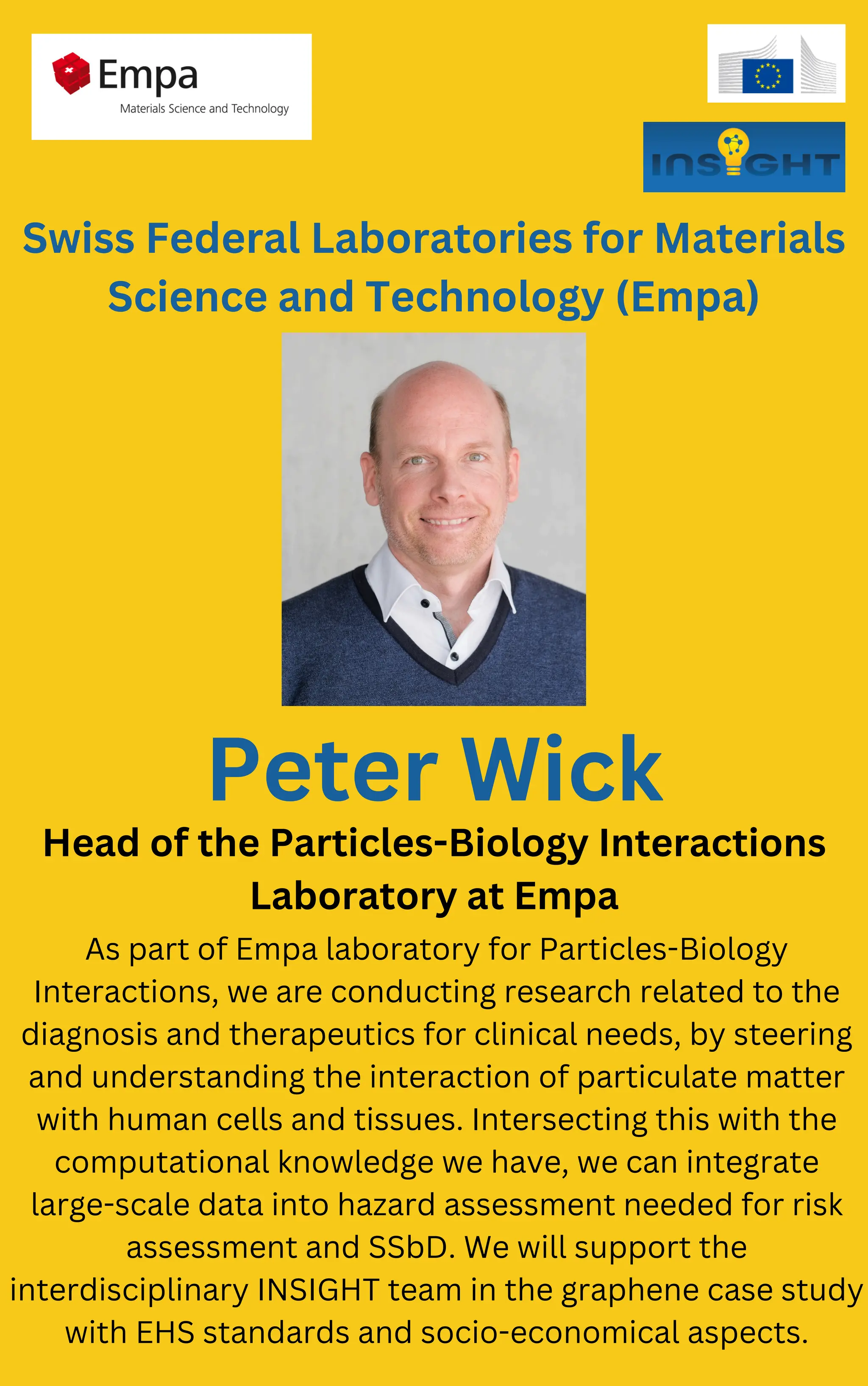 INSIGHT Partner Profile: EMPA Particles-Biology Interactions Lab | PDF
