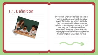 Bilingualism and language planning and policies An overview | PPT