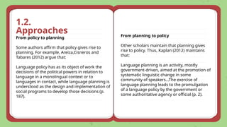 Bilingualism and language planning and policies An overview | PPT