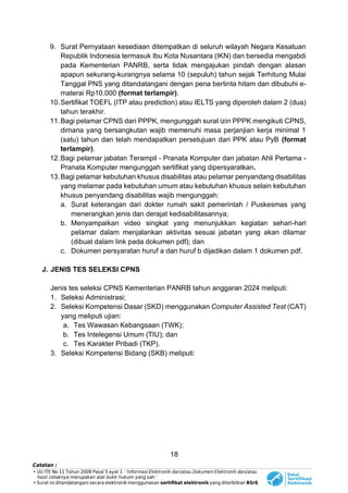 Pengumuman CPNS Kementerian PANRB Tahun 2024 | PDF