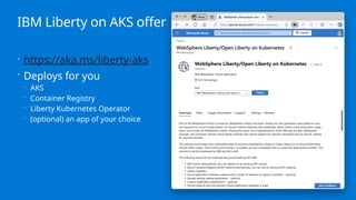 Deliver AI infused app innovation with Open Liberty on AKS | PPTX
