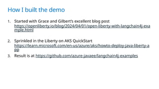 Deliver AI infused app innovation with Open Liberty on AKS | PPTX