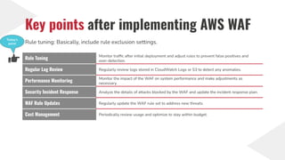 2024/09/06 How to effectively use AWS WAF | PDF | Cloud Computing | Internet