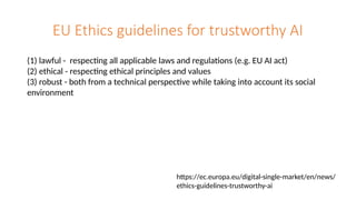 Ethics and sustainability of Artificial Intelligence | PPTX