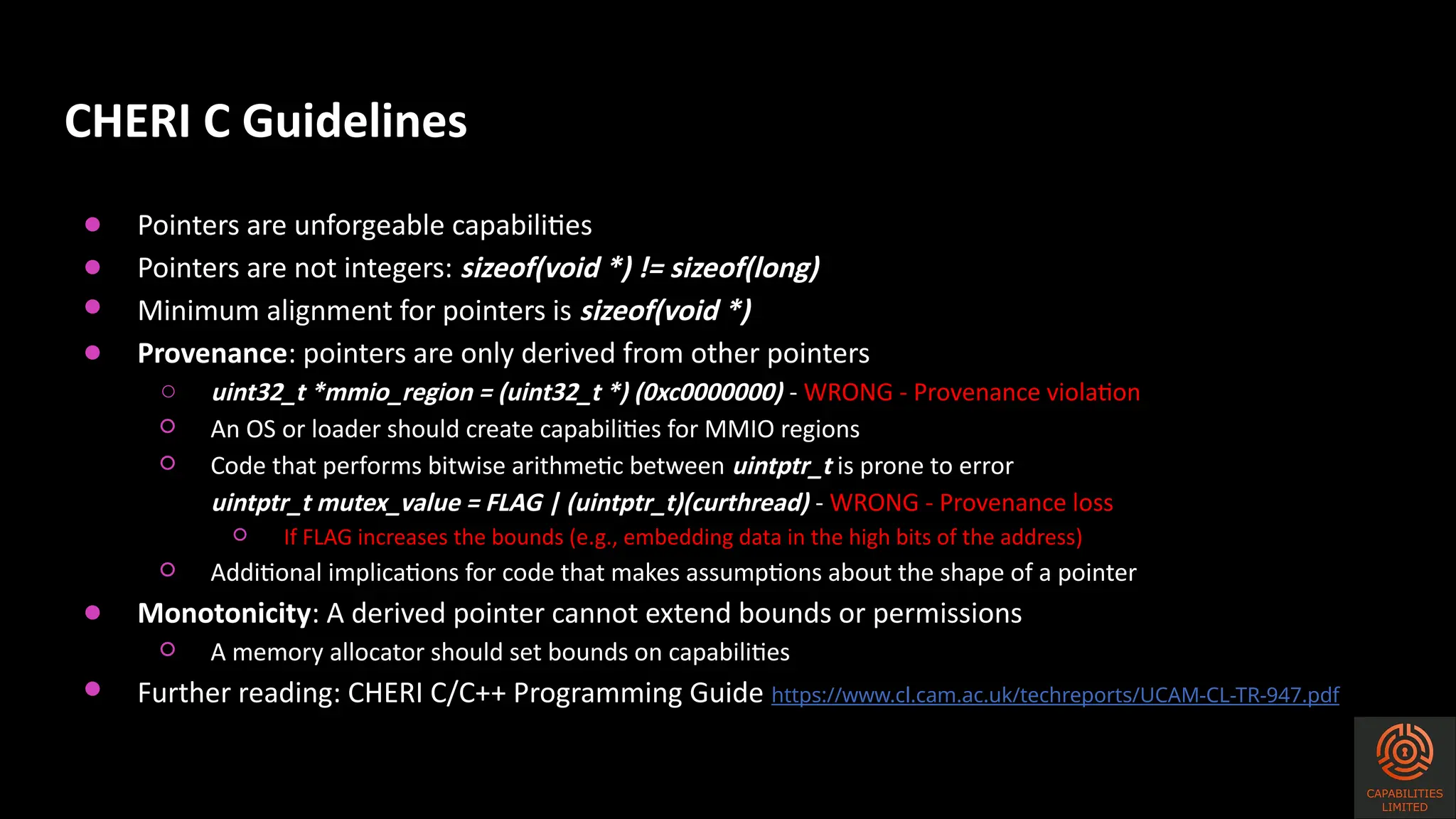CHERI-seL4: Enhancing seL4’s C/C++ userspace memory safety using CHERI ...