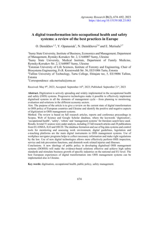 OHS (Ocupatuonal Health and Safety) reso | PDF
