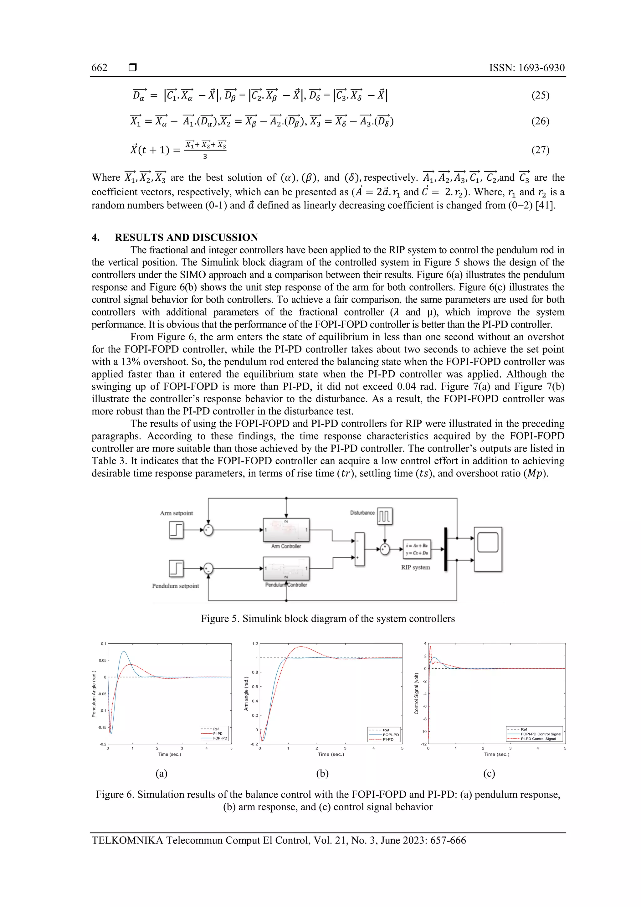 Optimal FOPI-FOPD controller design for rotary inverted pendulum system using grey wolves ...