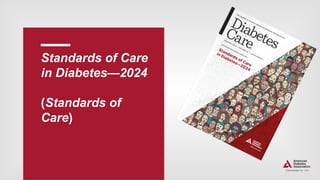 Diabetes treatment and Management 2024 Guidelines | PPTX