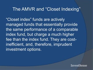 The Active Management Value Ratio: The New Science of Benchmarking ...
