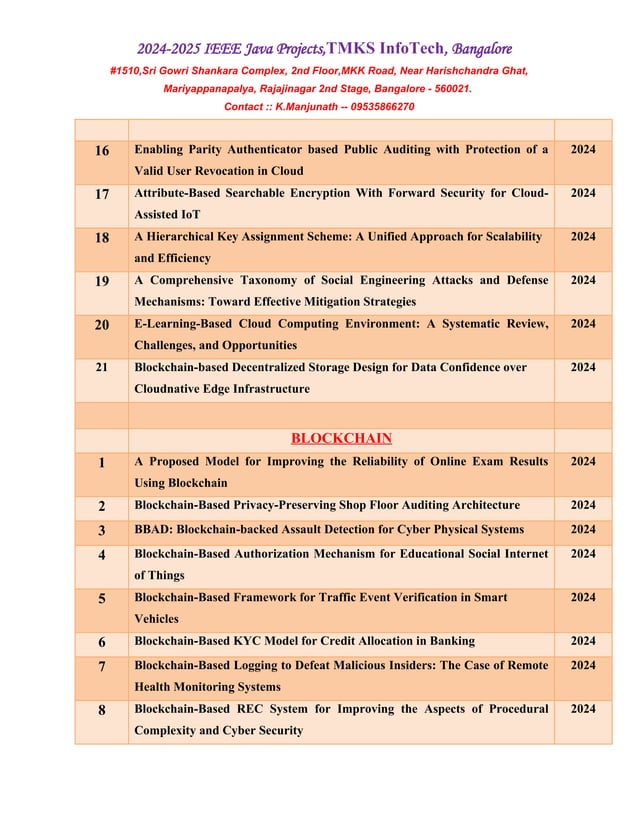 2024 and 2025 Java IEEE Projects List.docx