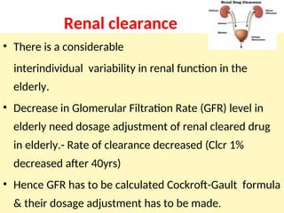 Drug dosing in Geriatric Patients- Pharmacotherapeutics-1 | PPT