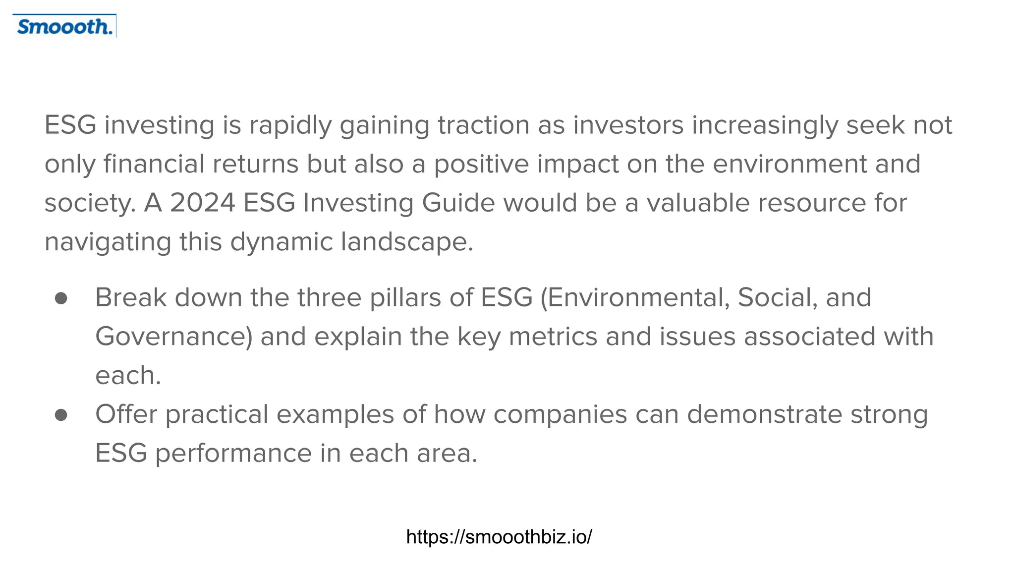 ESG and Sustainable Investing: A Guide for ESG-Focused Investors in 2024 | PDF