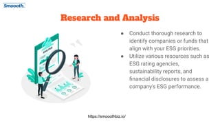 ESG and Sustainable Investing: A Guide for ESG-Focused Investors in ...