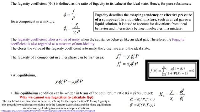 Advanced Mass Transfer Rachford Rice Equation | PPT