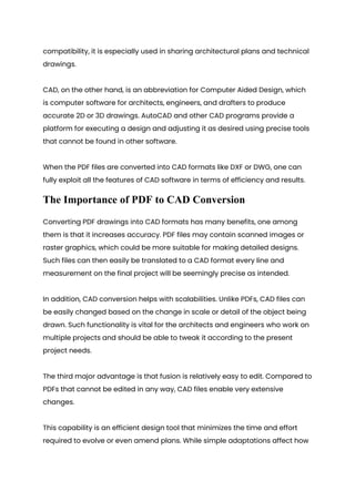 2024 Guide: Why PDF to CAD is Important for Drafting | PDF