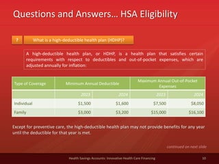 2024 Health Savings Account - HSA - Overview | PPTX